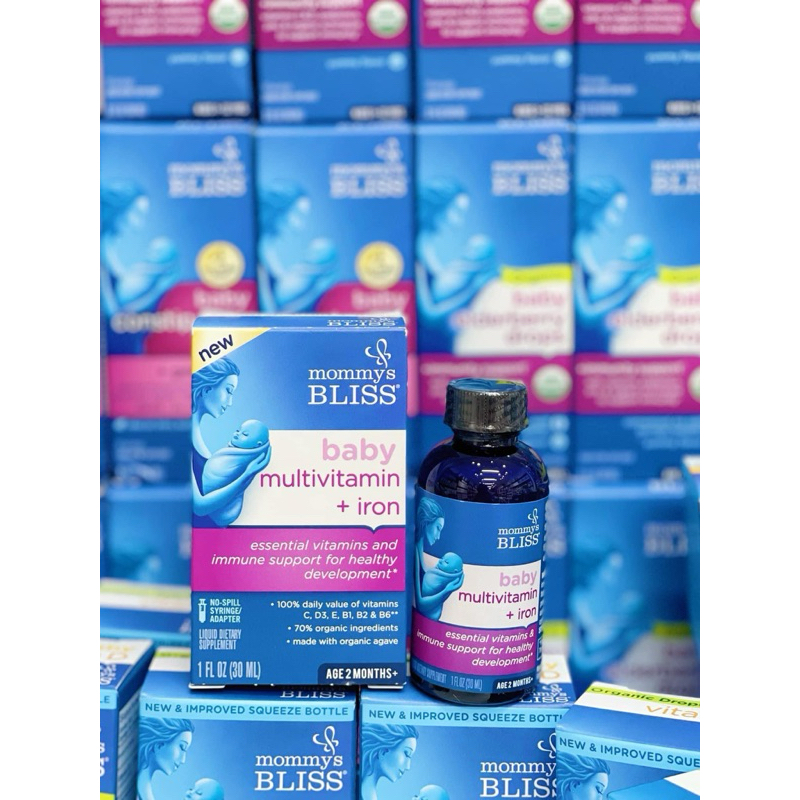 Vitamin Tổng Hợp Chứa Sắt hữu cơ Mommy's Bliss (Baby Multivitamin ...
