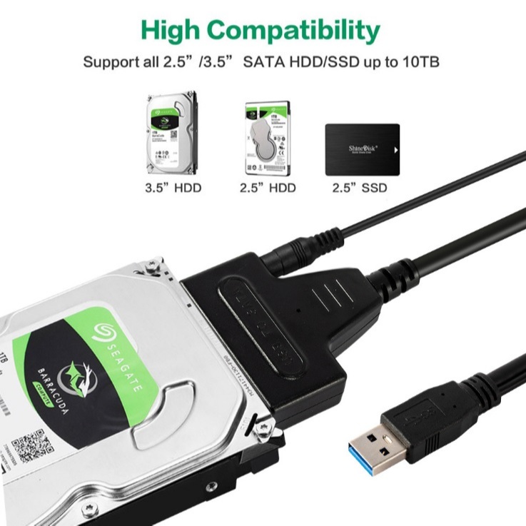 Bộ Chuyển Đổi Sata Sang Usb 3.0 HDD 3,5 Inch SSD 2,5 Inch Với Máy Tính ...