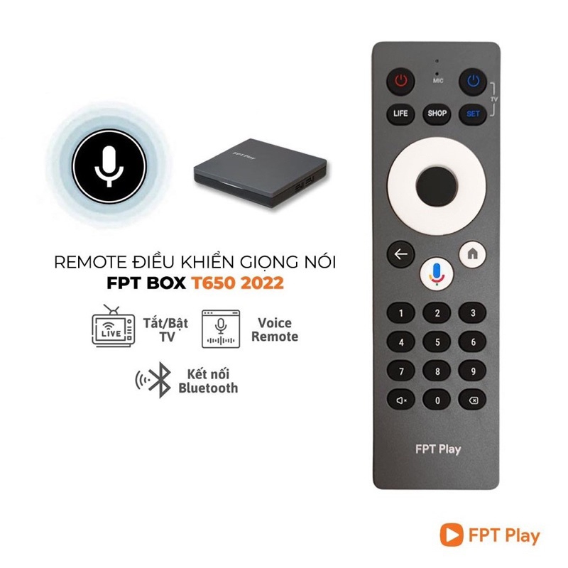 Điều Khiển FPT Play Box (650)- Điều Khiển Giọng Nói Thông Minh sử dụng ...