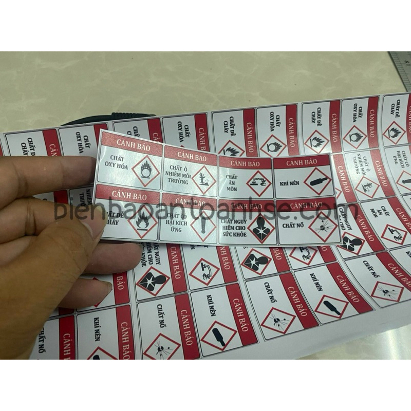Tem an toàn hoá chất GHS - Dán chai lọ hoá chất - Khách hàng audit ...