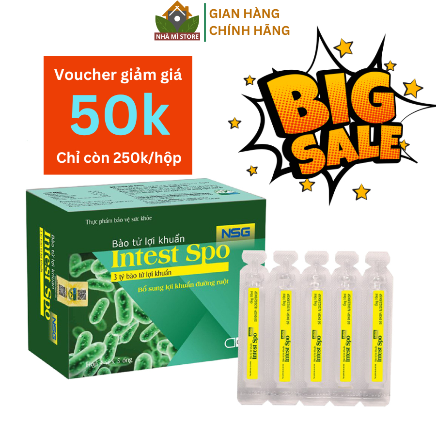 Bào tử lợi khuẩn Intest Spo NSG - Thực phẩm bảo vệ sức khoẻ chứa 3 tỷ ...