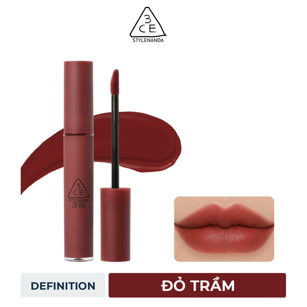 Son 3CE Velvet Lip Tint Definition – Màu Đỏ Đất | Shopee Việt Nam