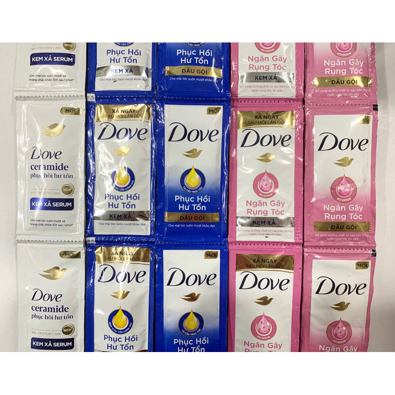 Dây 10 Gói Dầu Gội, Dầu Xả Dove | Shopee Việt Nam