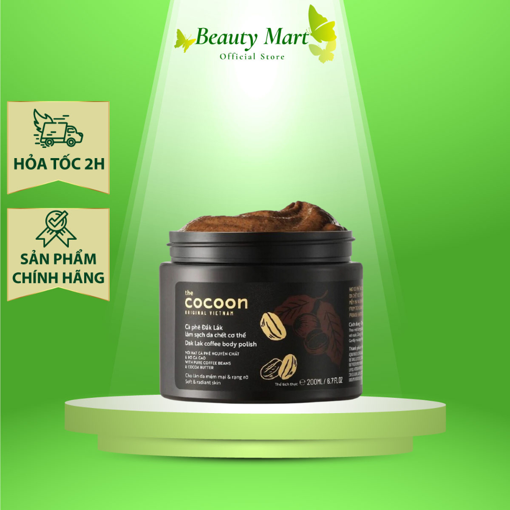 Tẩy da chết body Cocoon 200ml - Tẩy tế bào chết cocoon chiết xuất cafe ...