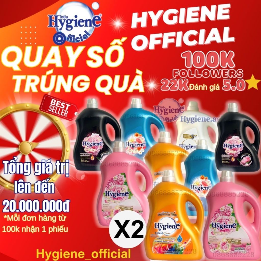 [Combo 2 can] Nước xả vải Hygiene 3300ml Expert Care nội địa Thái đậm đặc siêu thơm | Shopee ...