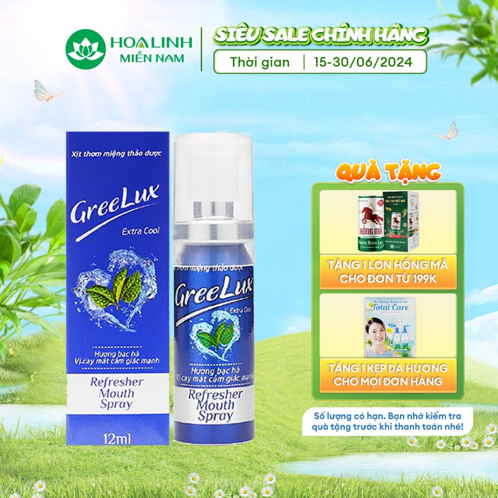Xịt Thơm Miệng GreeLux Extra Cool 12ml (vị cay mát cảm giác mạnh ...