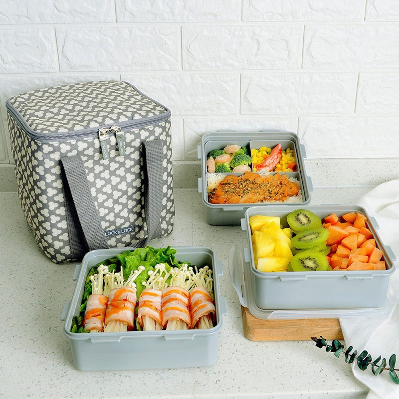 Bộ Hộp Cơm Lock&Lock Lunch Box HPL823 | Shopee Việt Nam