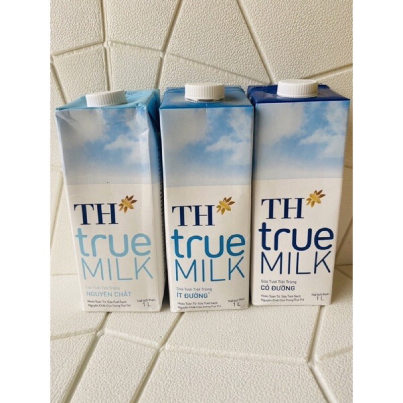 Sữa Tươi TH True Milk Hộp 1 LÍT Có Đường, Không Đường, Ít Đường - SHOP ...