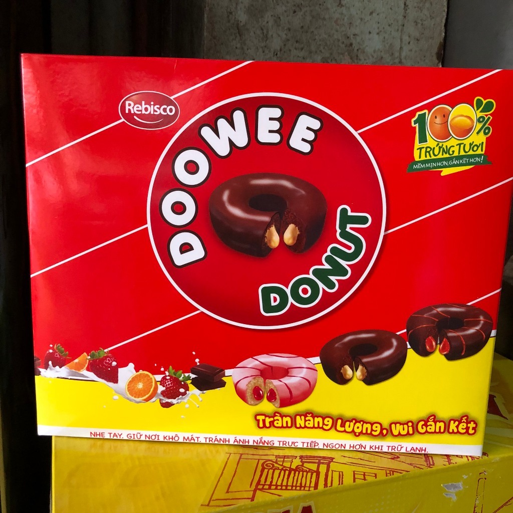 Bánh Doowee Donut 100% trứng tươi hộp 15 cái 3 hương vị - SHOP THU QUÂN ...
