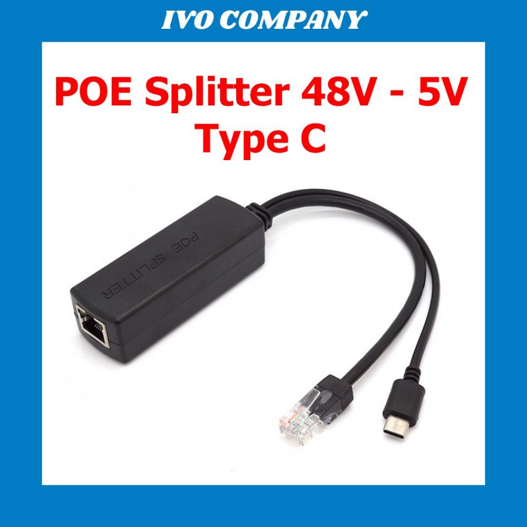 Jack POE Hạ Thế 48V Sang 5V RJ45 TYPE C | Shopee Việt Nam