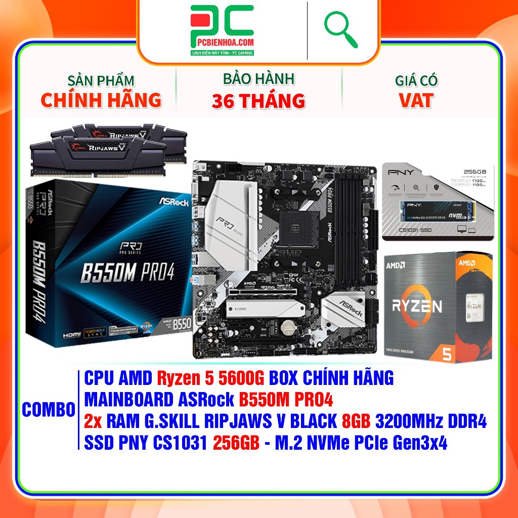 Combo AMD 5600G B550M 16G 256G Hàng chính hãng 36T | Shopee Việt Nam
