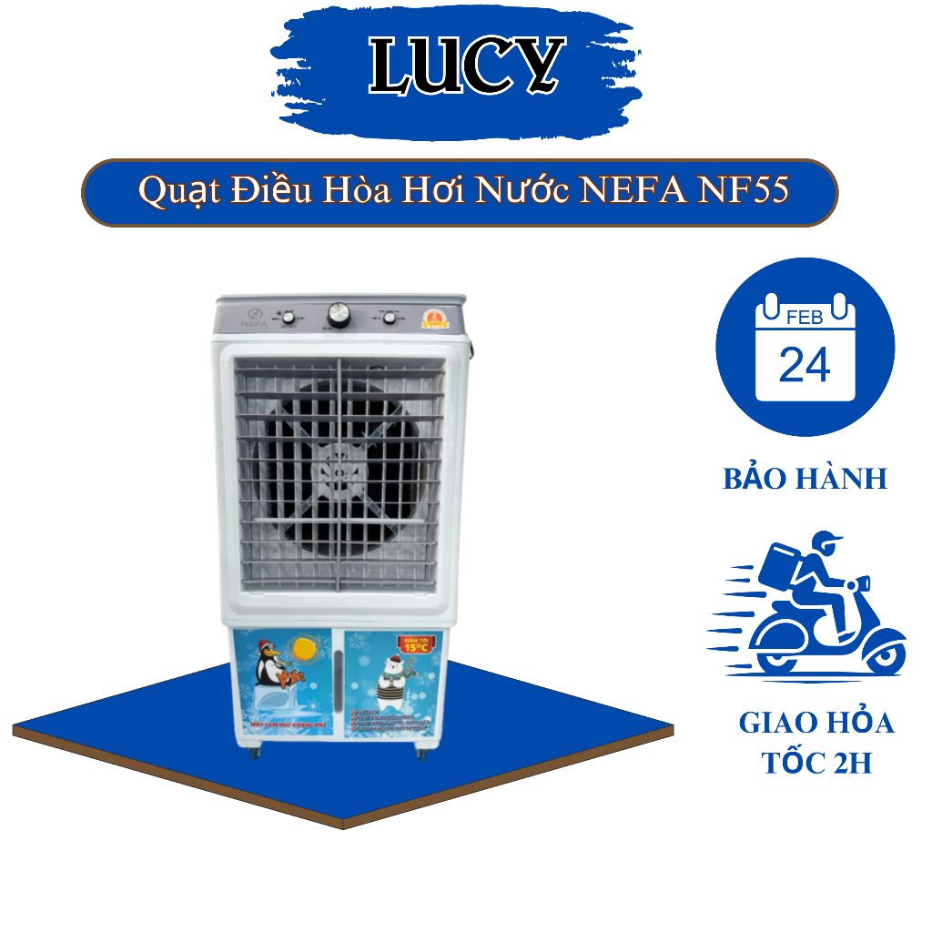 Quạt Điều Hòa Hơi Nước NEFA NF55 Mô Tơ Đồng Đảo Gió 2 Chiều Làm Mát ...