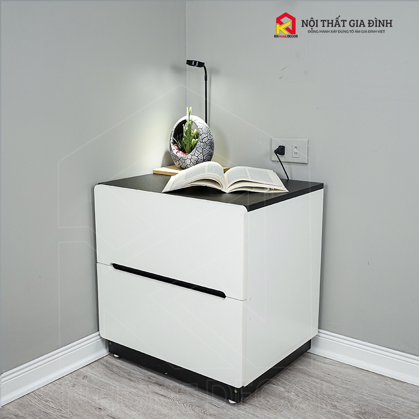 [ NGUYÊN KHỐI ]Kệ tủ đầu giường đen trắng KN Homedecor ,Tab đầu giường ...