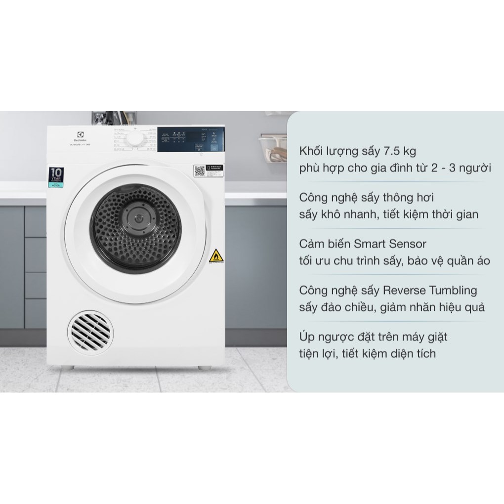 Máy sấy thông hơi Electrolux 7.5 kg EDV754H3WB - Điện Máy Kho Rẻ ...