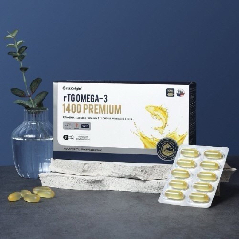 Viên uống Omega 3 rTG 1400 premium bổ sung EPA và DHA made in USA nz ...