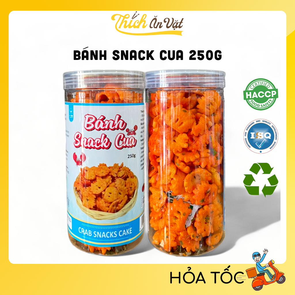 Bánh Snack Cua Thơm Ngon 250gr | Shopee Việt Nam