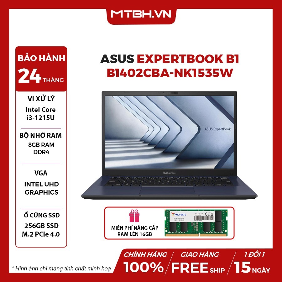 LAPTOP ASUS EXPERTBOOK B1 B1402CBA-NK1535W CORE i3-1215U | Intel UHD ...
