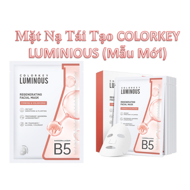 [ĐỦ BILL] Mặt Nạ Giấy COLORKEY LUMINOUS Vitamin B5, Hỗ Trợ Cấp Ẩm, Phục ...