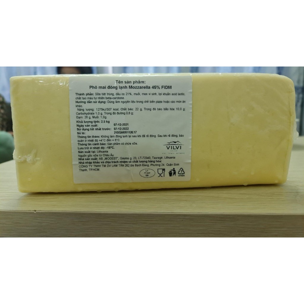 Phô Mai Mozzarella Vilvi - 2,5kg/Khối | Shopee Việt Nam