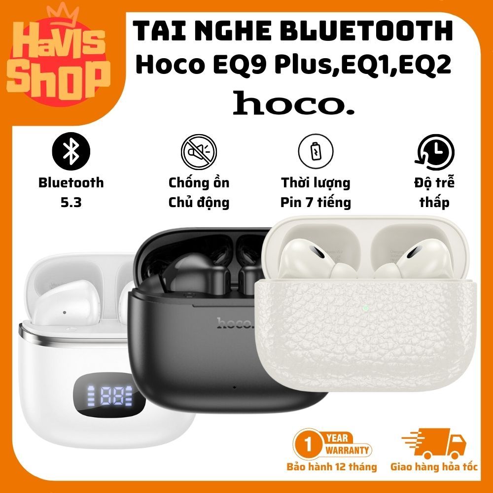 Tai nghe bluetooth Hoco EQ9 Plus , Hoco EQ2 , Hoco EQ1 - Thời lượng pin ...