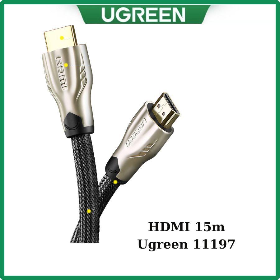 Cáp HDMI 15M bọc lưới chống nhiễu 4Kx2K Ugreen 11197 | Shopee Việt Nam