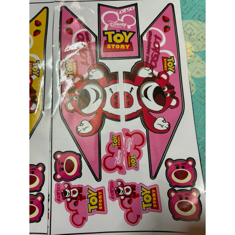 Tem gấu dâu dán xe điện Xmen Lotso phụ tùng xe điện | Shopee Việt Nam