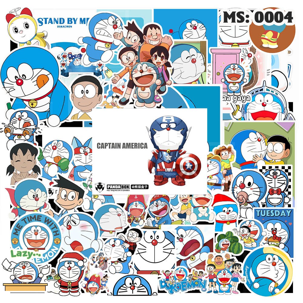 Set 50 cái Sticker Doraemon chống nước, Hình dán Doraemon cute, Sticker ...