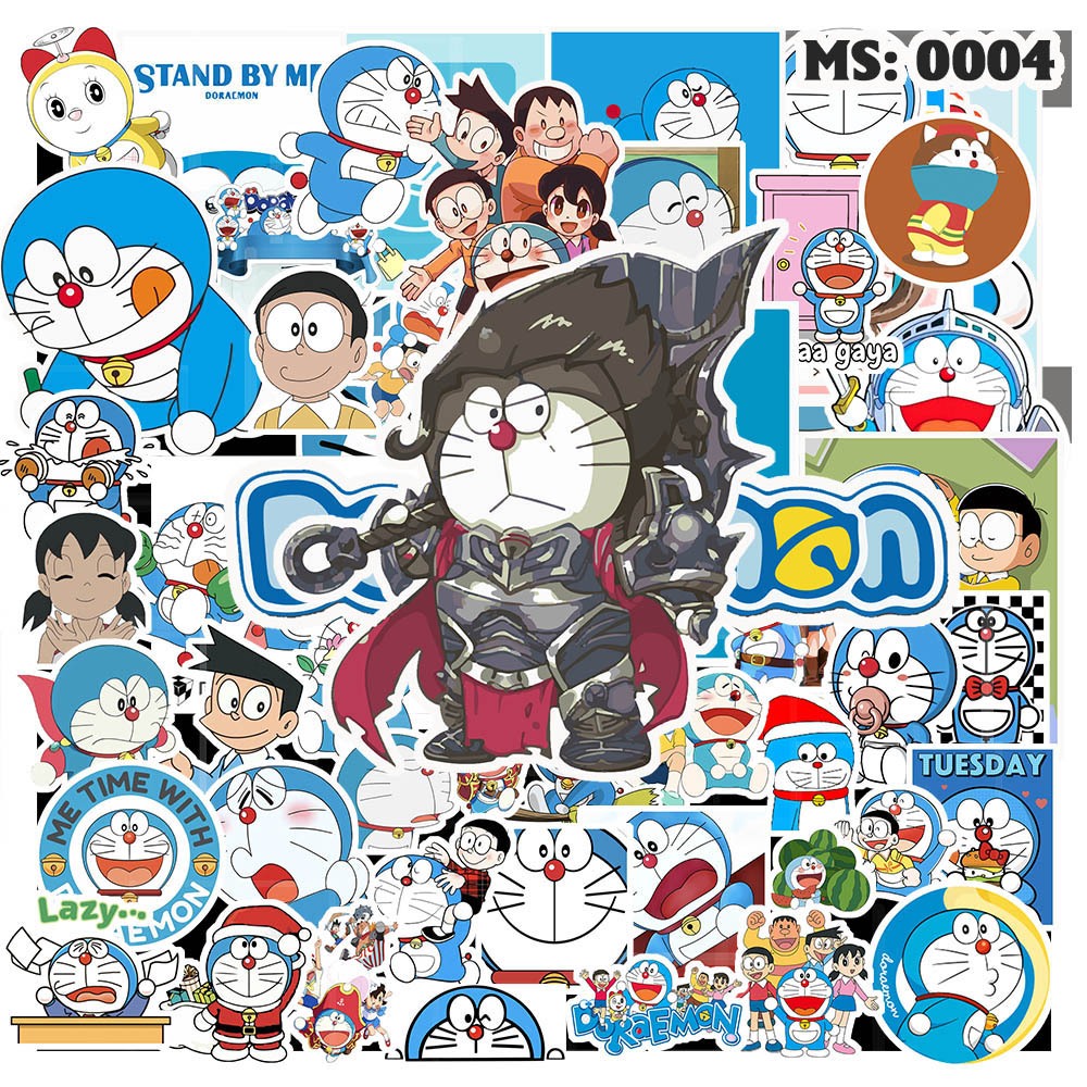 [Decal Trong] Set 50 Sticker DORAEMON | Trang Trí Xe - Laptop - Nón Bảo ...