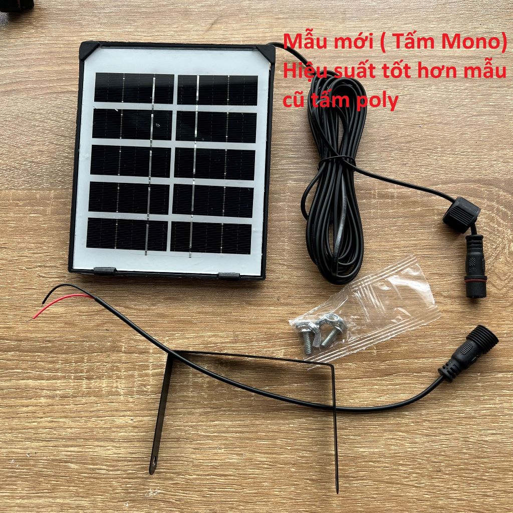 Tấm Pin Năng Lượng Mặt Trời Mono 6V 3W Mới 100% kèm dây 5m Jack sạc chống nước. | Shopee Việt Nam