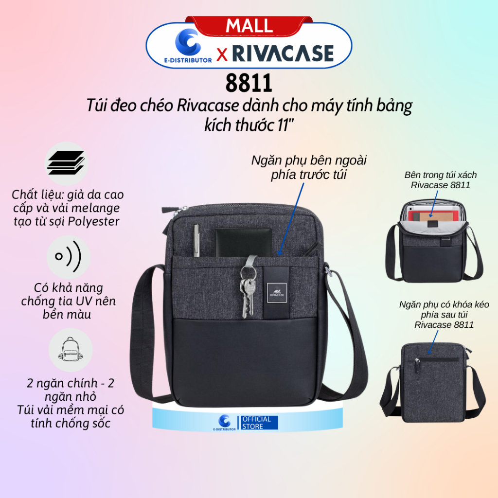 Túi đeo chéo Rivacase 8811 dành cho máy tính bảng kích thước 11" - Hàng ...