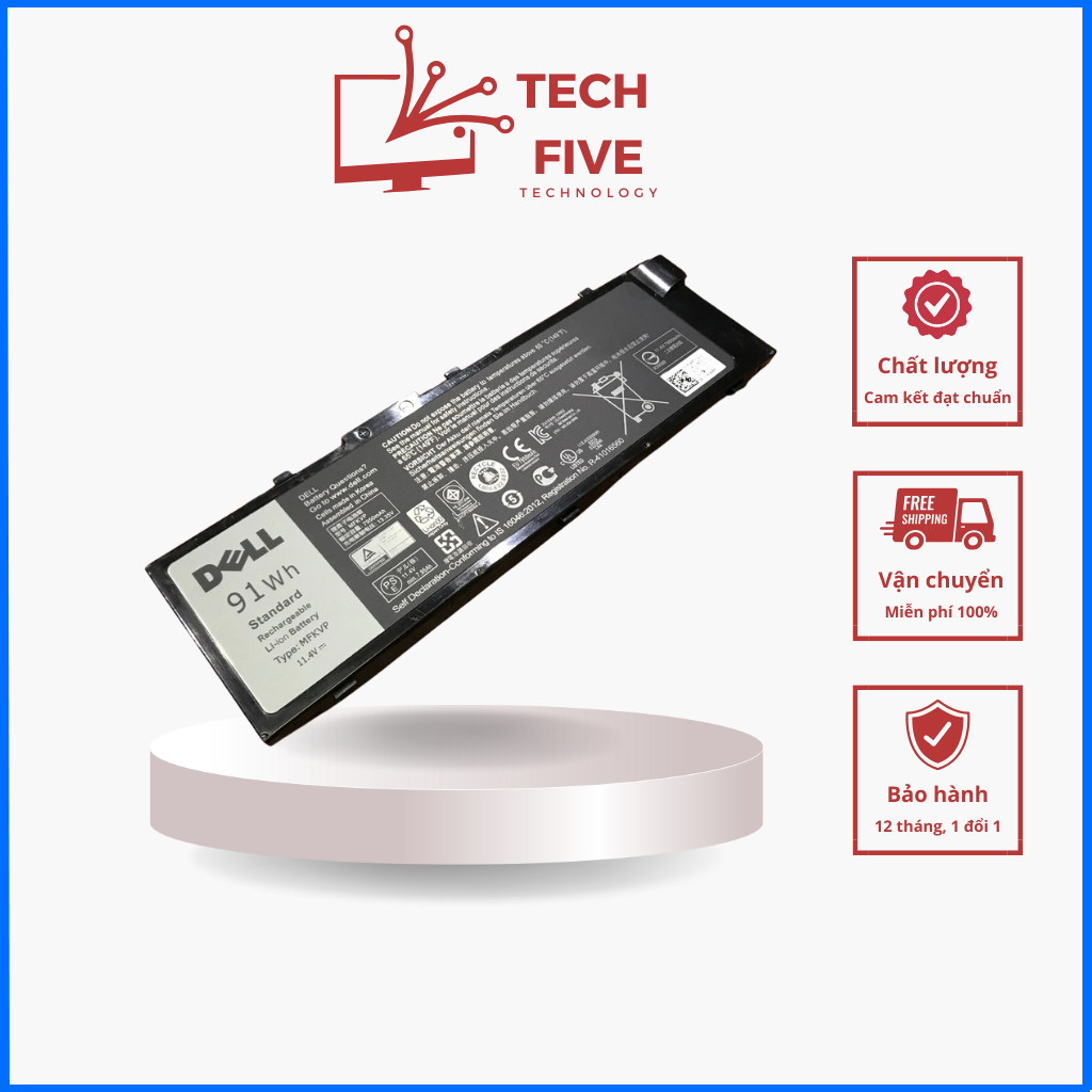 Pin laptop Dell Precision 7510 7520 7710 7210 M7510 MFKVP 91Wh ZIN mới ...