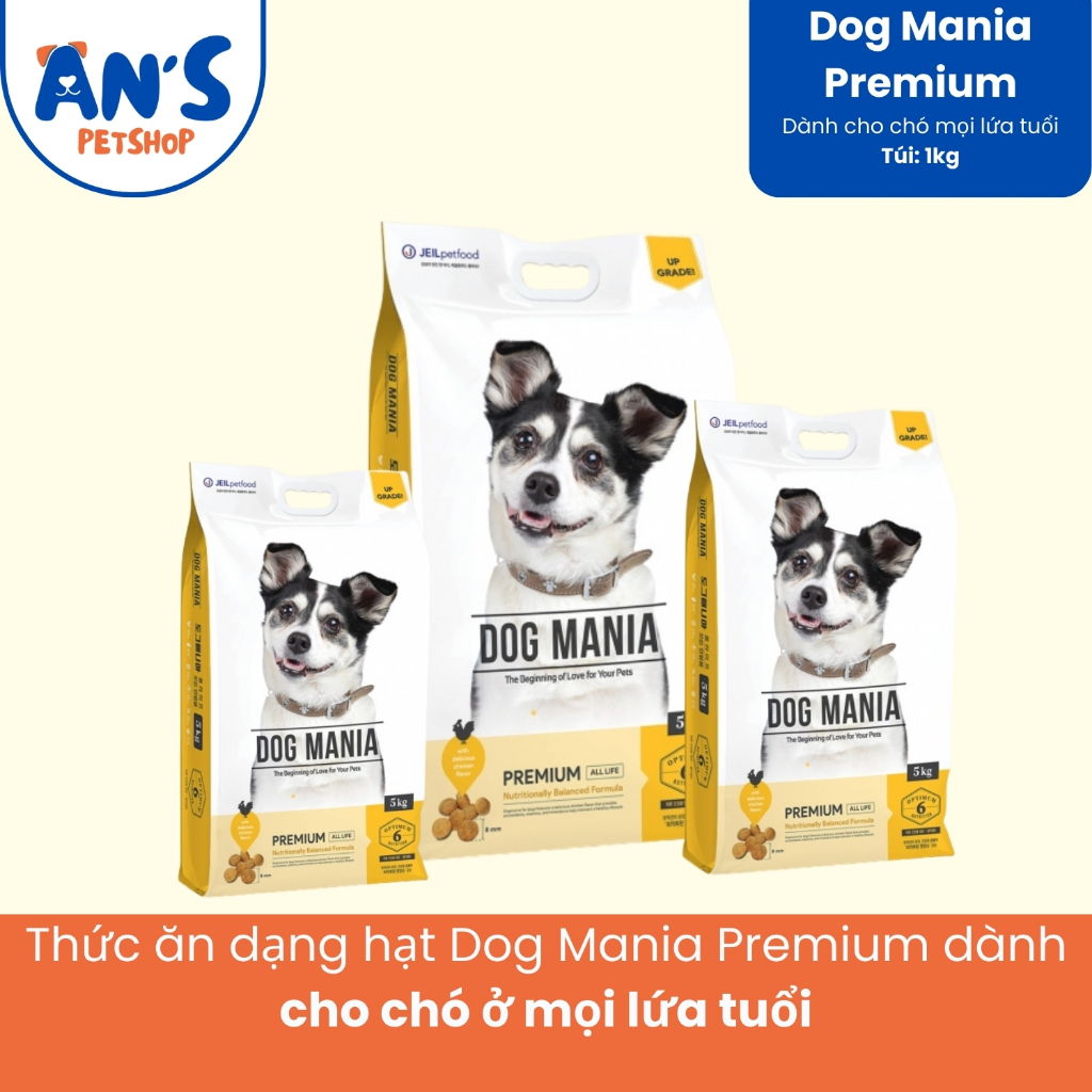 Thức ăn cho chó mọi lứa tuổi Dog Mania dạng hạt - Túi 1kg | Shopee Việt Nam