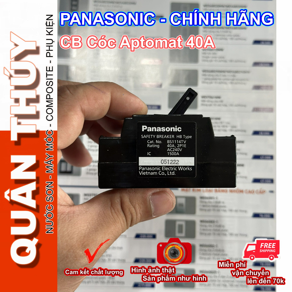 [HÀNG CHÍNH HÃNG] CB Cóc Aptomat Panasonic Cầu dao tự động loại 40A ...