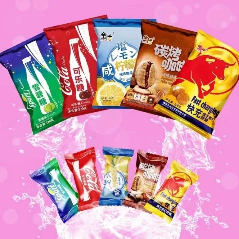 Kẹo viên ngậm vị BÒ HÚC tăng lực, CoCa, Sprite, Cafe, Sting, Chanh Muối ...