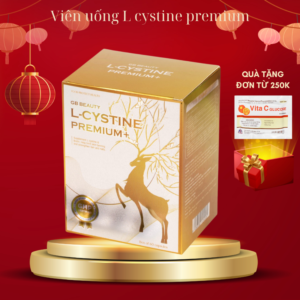 Viên uống L cystine premium 500mg làm đẹp da, giảm rụng tóc, giảm thâm ...