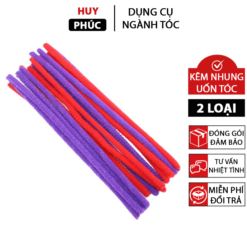 Kẽm nhung uốn tóc con sâu Premlock Ruffled 100 cái, dây kẽm uốn tóc nam ...