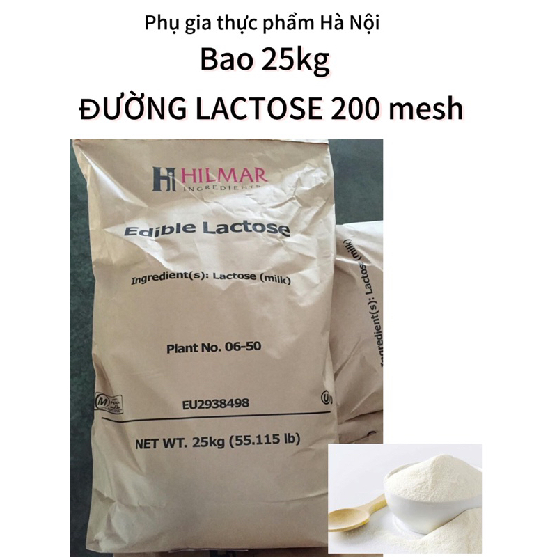 Bao 25kg Đường Lactose 200Mesh dùng trong thực phẩm | Shopee Việt Nam