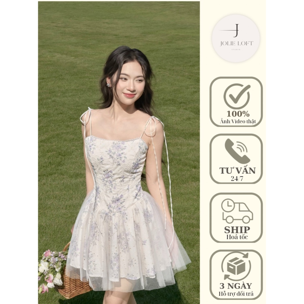 Váy nữ dự tiệc du lịch thiết kế Olive Dress JOLIE LOFT, đầm dáng dài ...