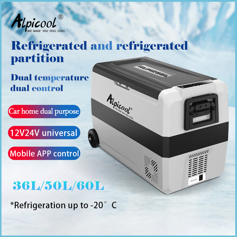 Alpicool 36L/50L/60L Car Home Dual-use Refrigerated 12v/24V tủ lạnh nhỏ ...