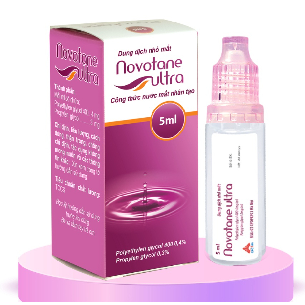 Nước mắt nhân tạo Novotane Ultra (5ml) - giảm khô mắt, ngứa mắt do đeo ...