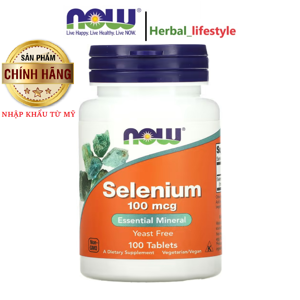 Bổ sung Selen, NOW Foods, Selenium, 100 mcg, 100 Tablets | Shopee Việt Nam