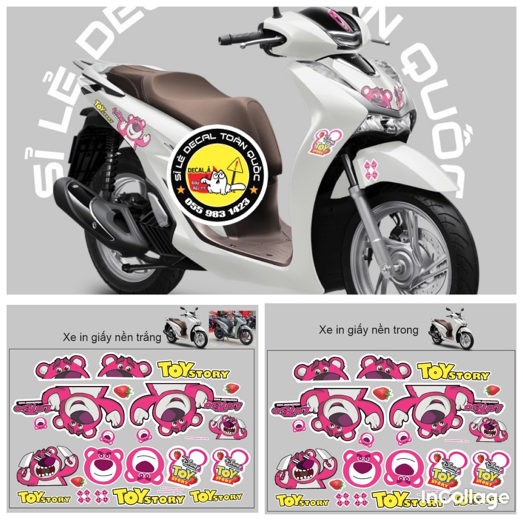 Sticker dán xe bản mới v2 to hơn bản cũ dán xe điện SH Wave Vespas ...