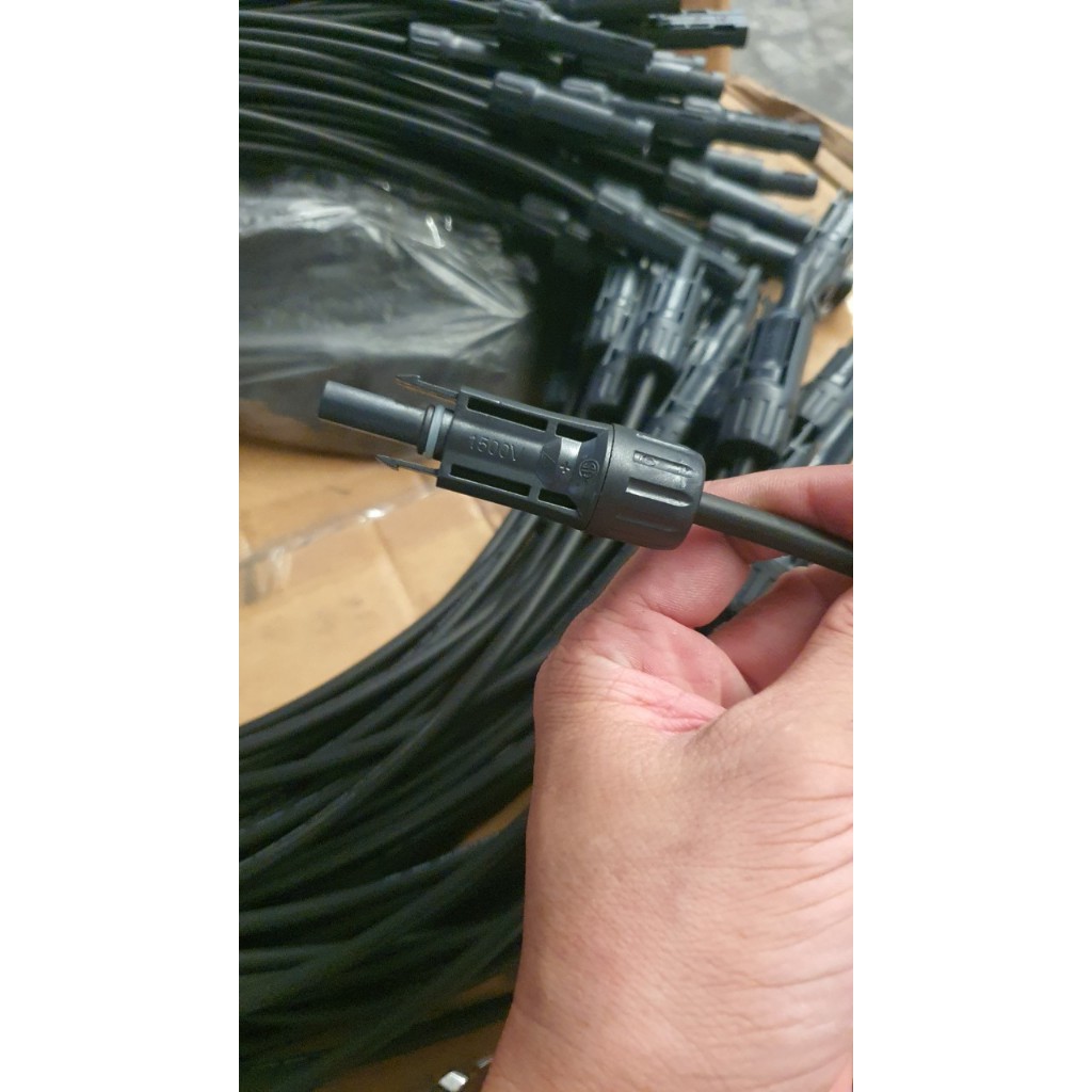 MC4 1500v Longi Jack kết nối MC4 có sẵn 1 mét dây - Cút nối pin năng lượng mặt trời MC4 | Shopee ...
