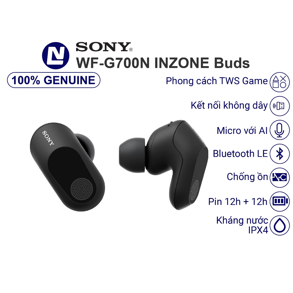 Tai nghe Sony WF G700N in ear TWS INZONE Buds gaming chống ồn | Shopee ...