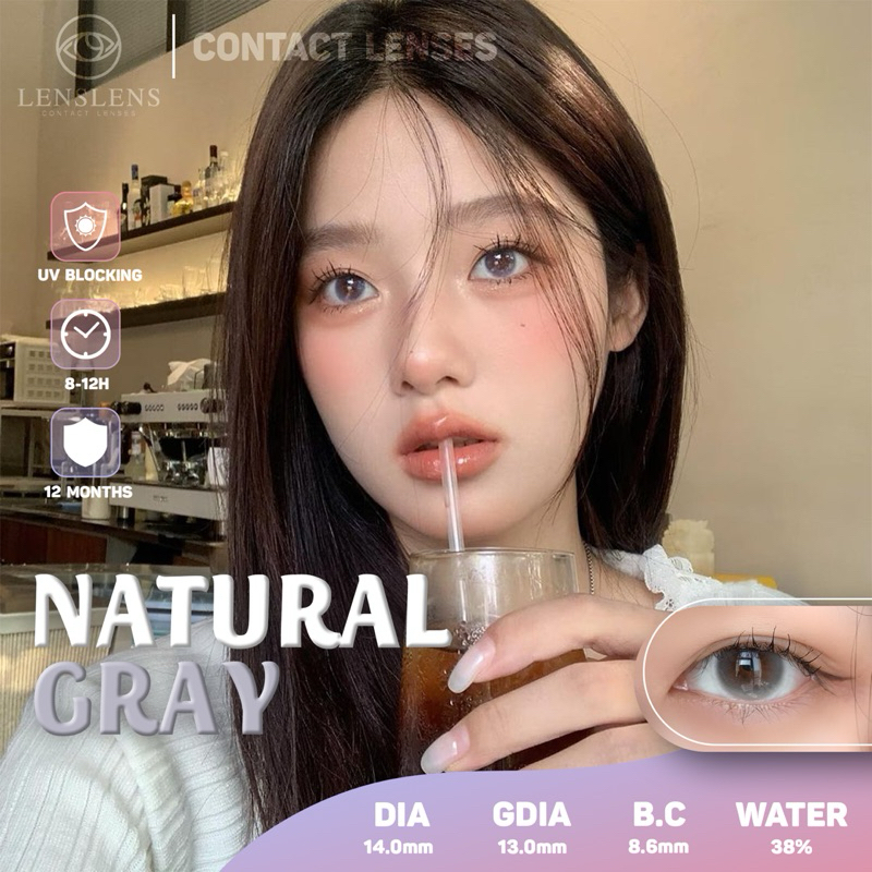 Kính Áp Tròng Lens Mắt Xám Trong Siêu Tự Nhiên | Shopee Việt Nam