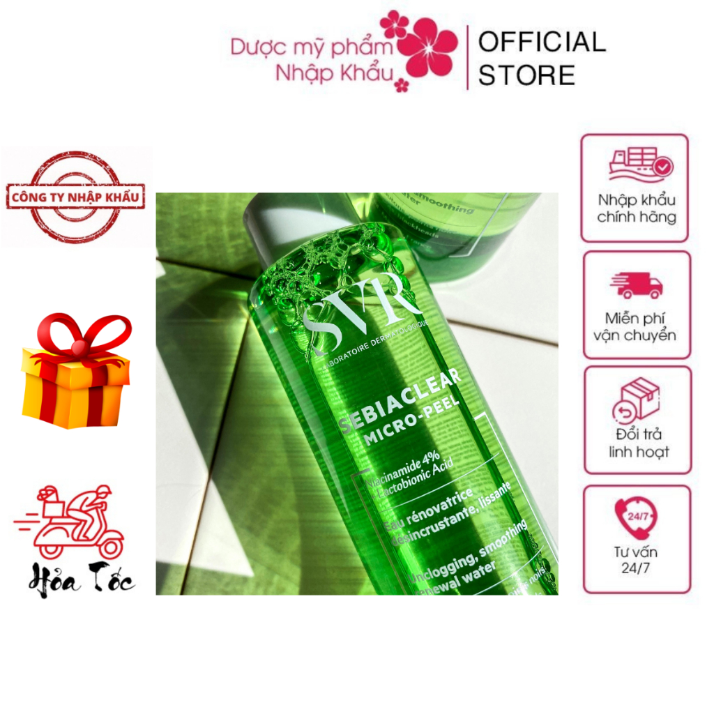 Toner SVR Sebiaclear Micro-Peel Tẩy Da Chết Mặt Kiềm Dầu Giảm Mụn Se ...