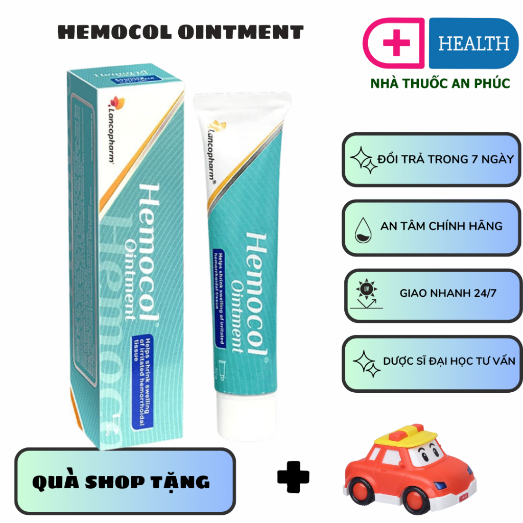 [CHÍNH HÃNG] Kem bôi trĩ Hemocol Ointment Lancopharm hỗ trợ làm dịu ...