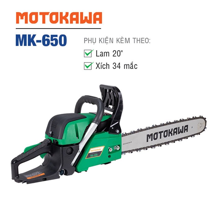 Máy cưa xích MOTOKAWA MK-650 (Lam 20”, xích 34 mắc) | Shopee Việt Nam