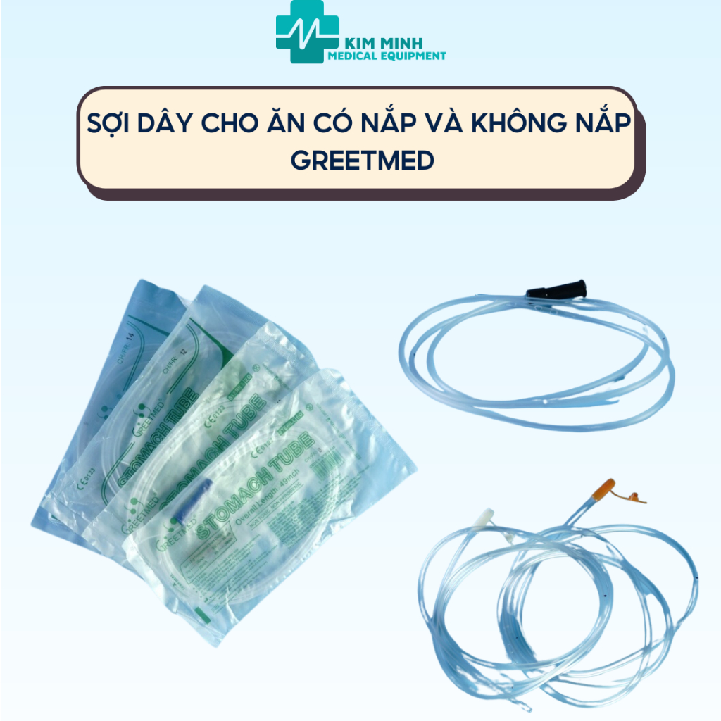 Sợi Dây Cho Ăn Sonde Dạ Dày GREETMED Nhiều Kích Cỡ - Có Nắp Và Không ...