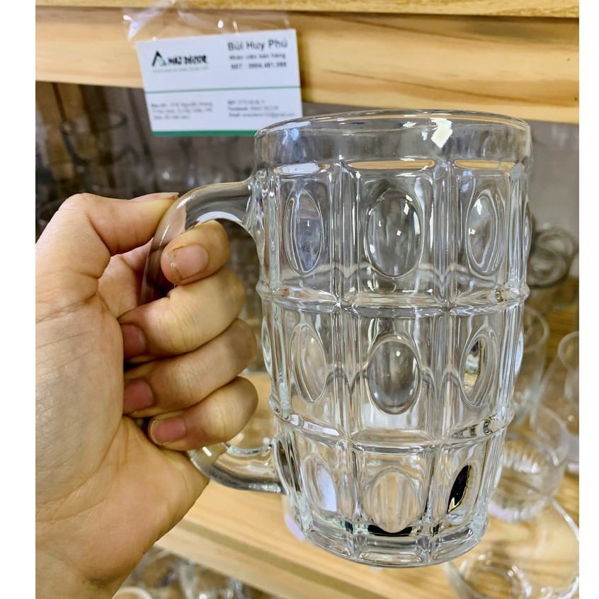 SALE HÀNG Thái Lan chính hãng Bộ 6 Cốc Ly Uống Bia Lớn Mắt Na Thủy Tinh Thái Lan Union dung tích ...